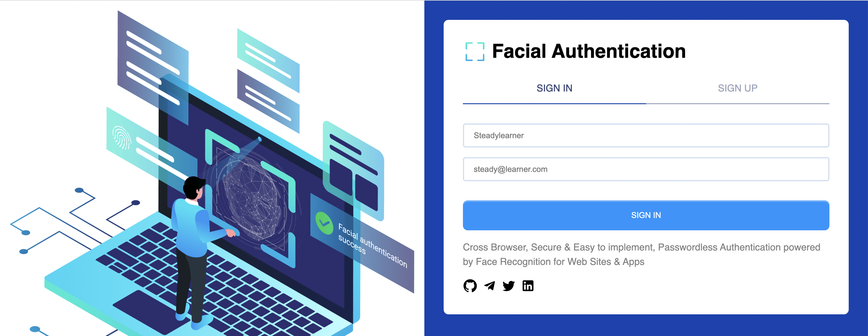 How to make a full stack facial authentication app with FaceIO and Next js