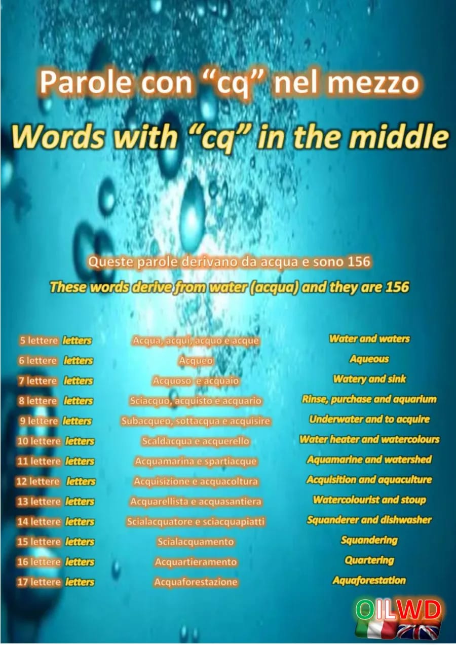 Parole con "CQ" nel mezzo - Words with "CQ" in the middle: Quiz di ...