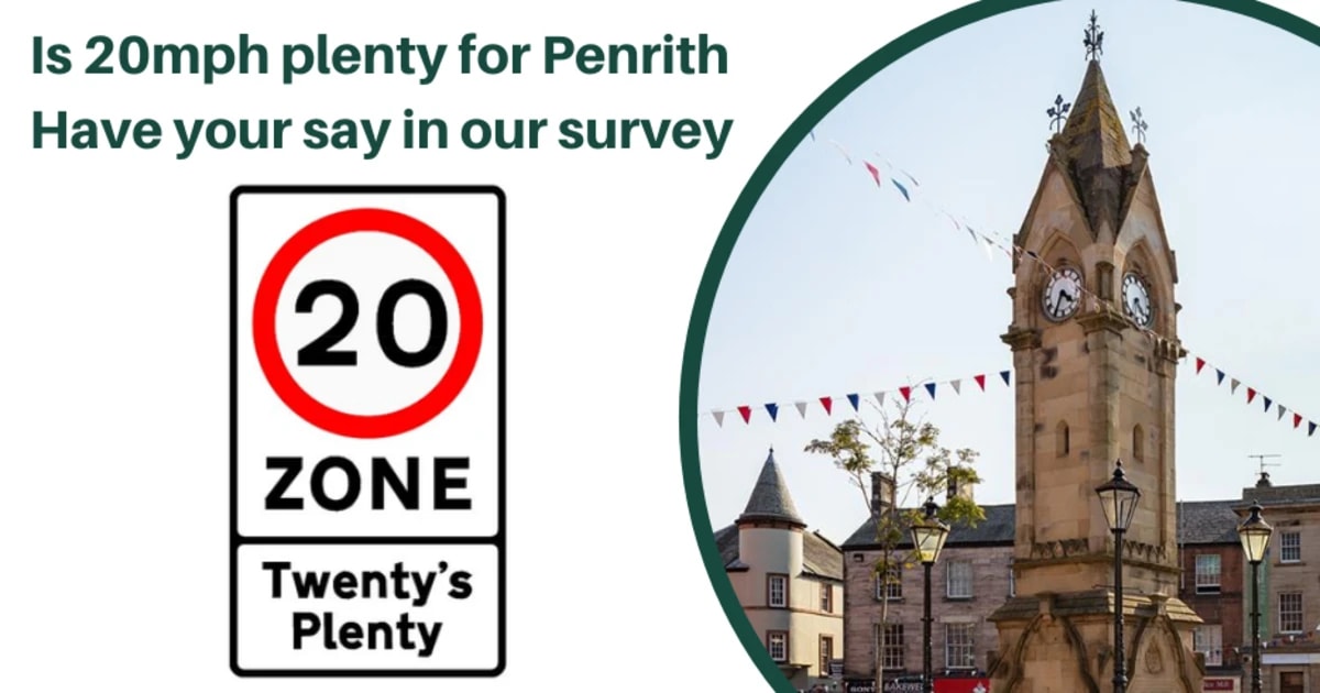 Have your say on a 20mph speed zone for Penrith