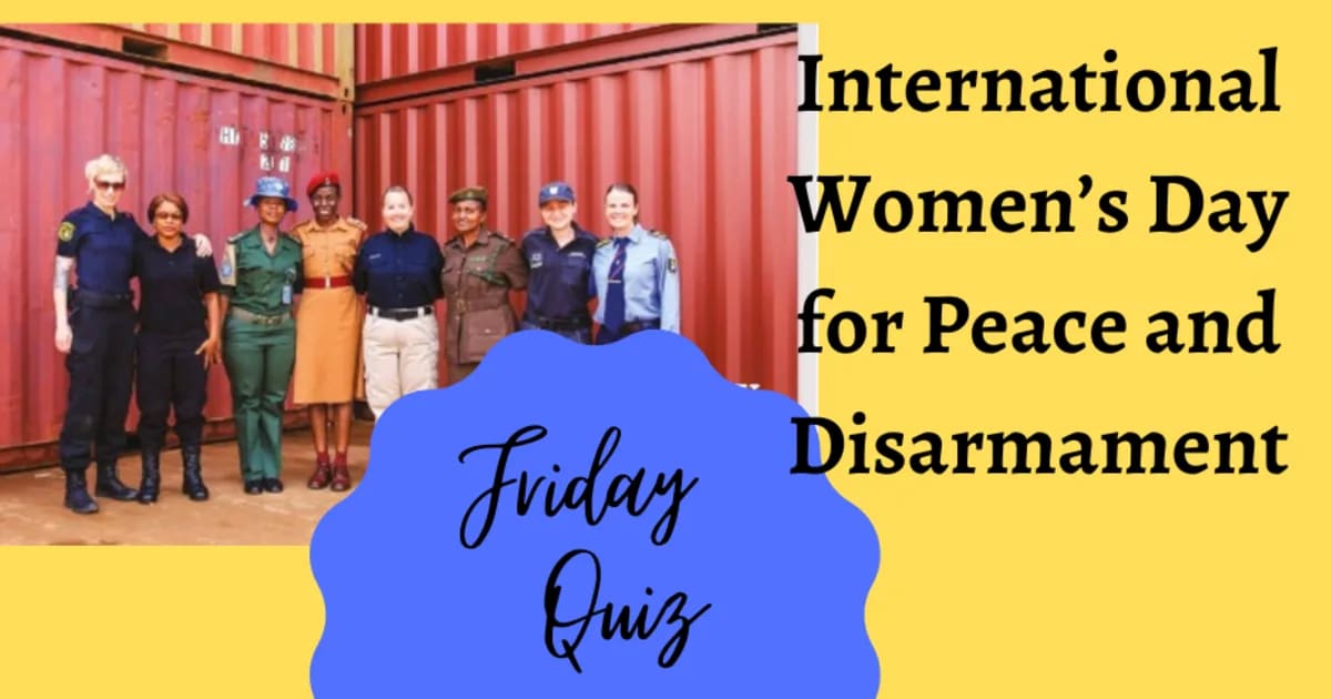 International Women's Day for Peace and Disarmament