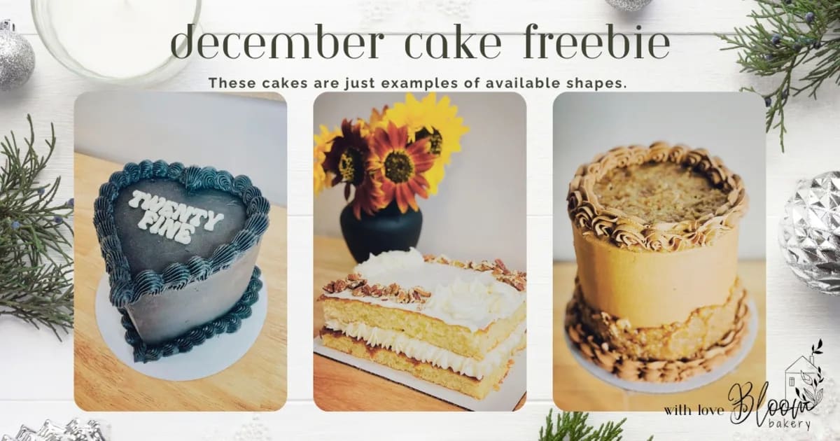 December Cake Giveaway!