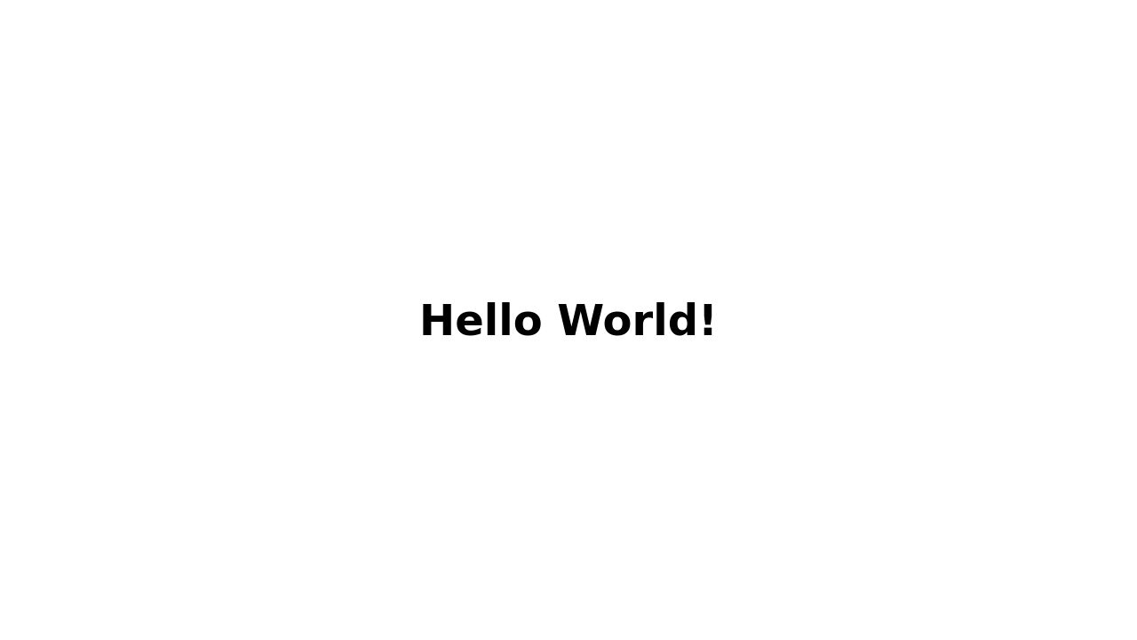 Hello World