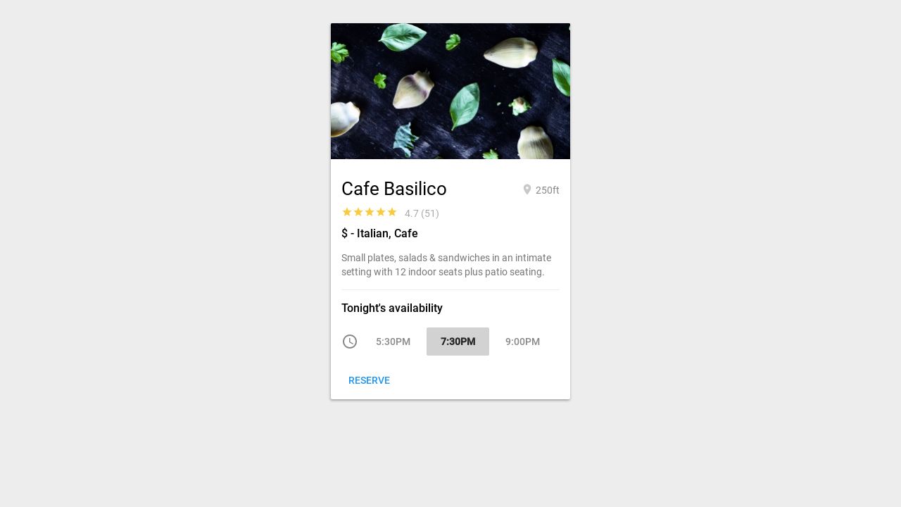 Material Design Card Challenge