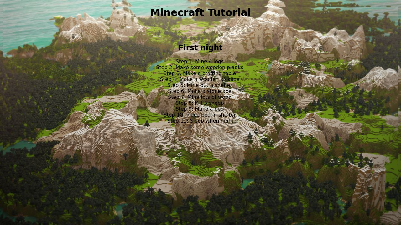 Minecraft Tutorial