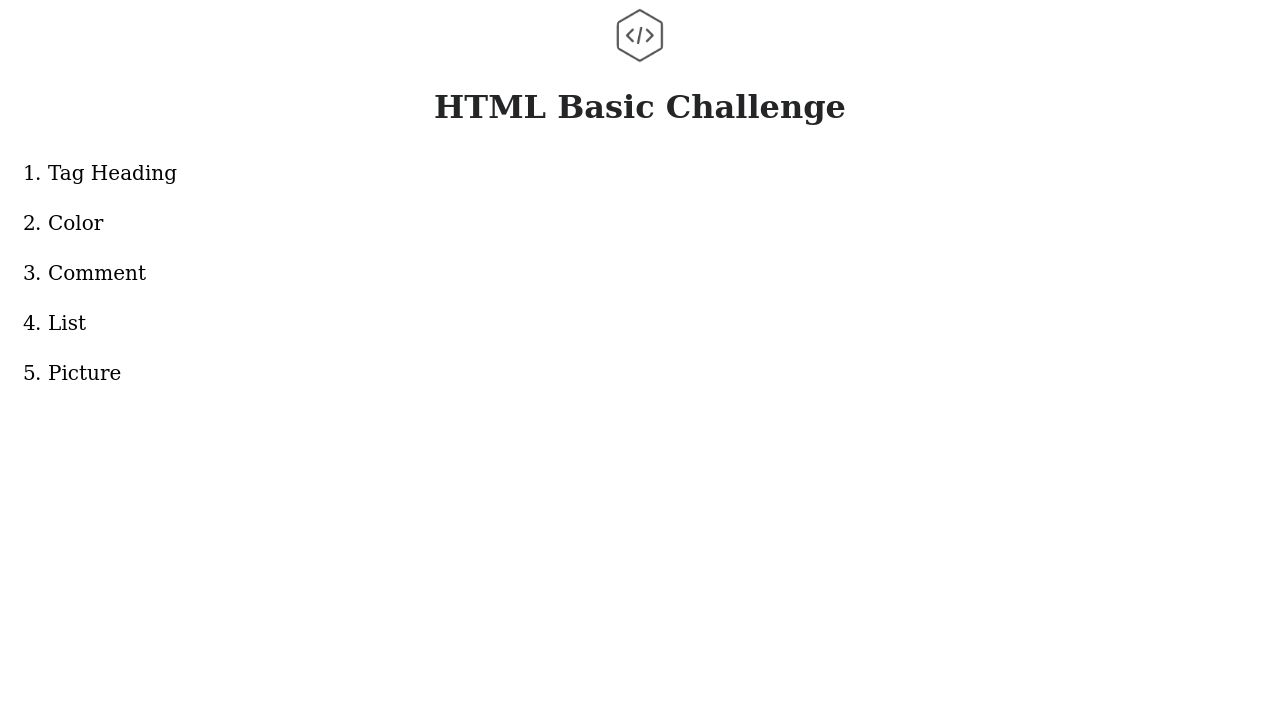 HTML Basic Challenge @llagunokeith