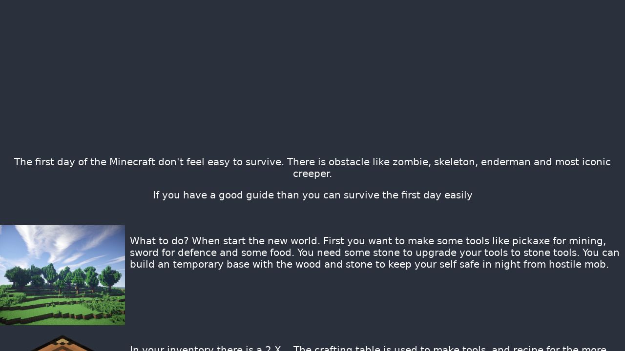 Minecraft Tutorial (Challenge)