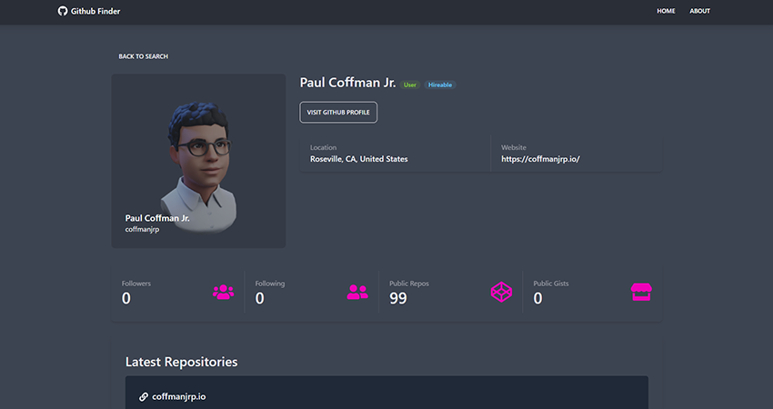 GitHub - coffmanjrp/react-github-finder-v2