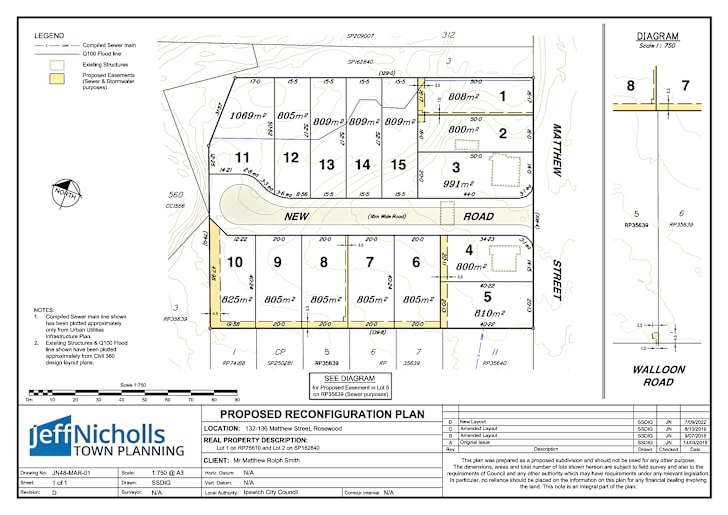 Subdivision plans for land in Rosewood’s Matthew Street