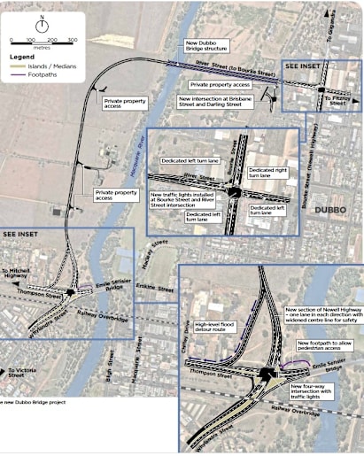 Pylon work underway on $215 million new Dubbo bridge