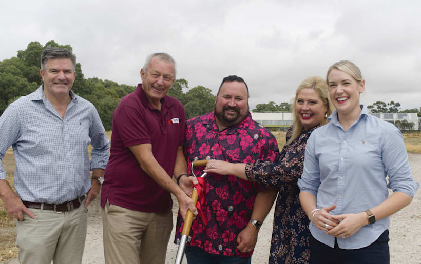 Turning the sod at new home of Barossa Rams Rugby