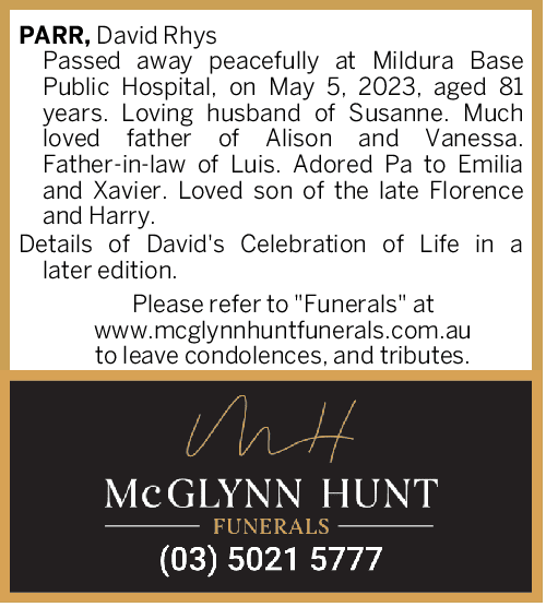 PARR, David Rhys