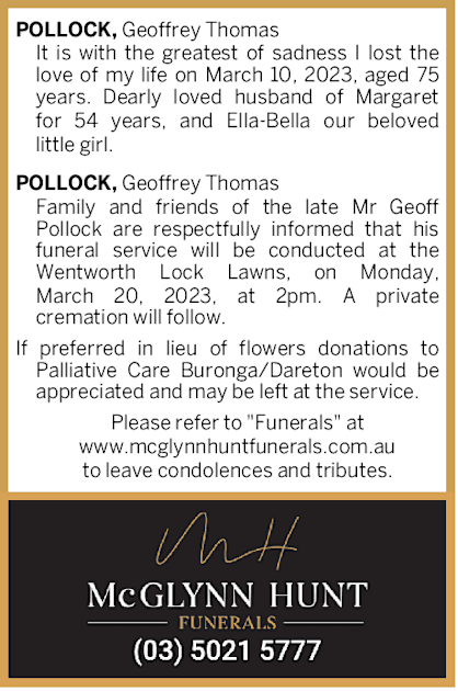 POLLOCK, Geoffrey Thomas