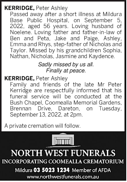 KERRIDGE, Peter Ashley