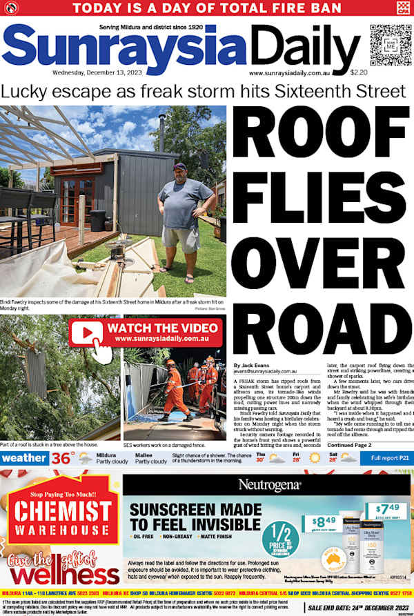 Sunraysia Daily - Wednesday, December 13, 2023