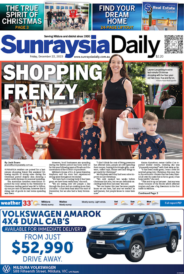 Sunraysia Daily - Friday, December 22, 2023
