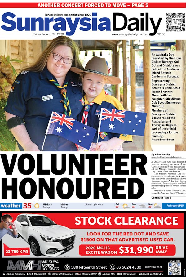 Sunraysia Daily - Friday, January 27, 2023