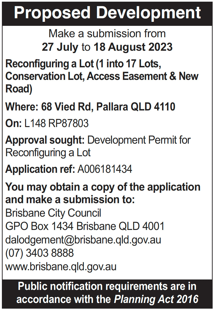 Proposed Development - Reconfiguring a Lot