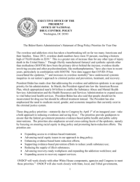 ONDCP: Office of National Drug Control Policy | Policy Commons