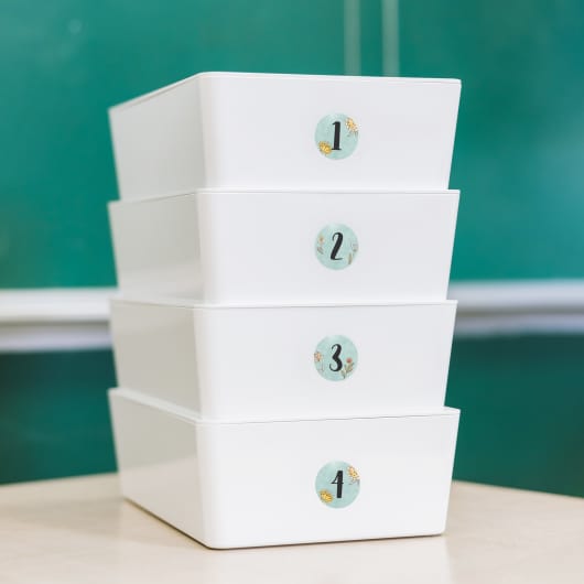 Colle à moi | Numbered Labels for School Supplies Organization