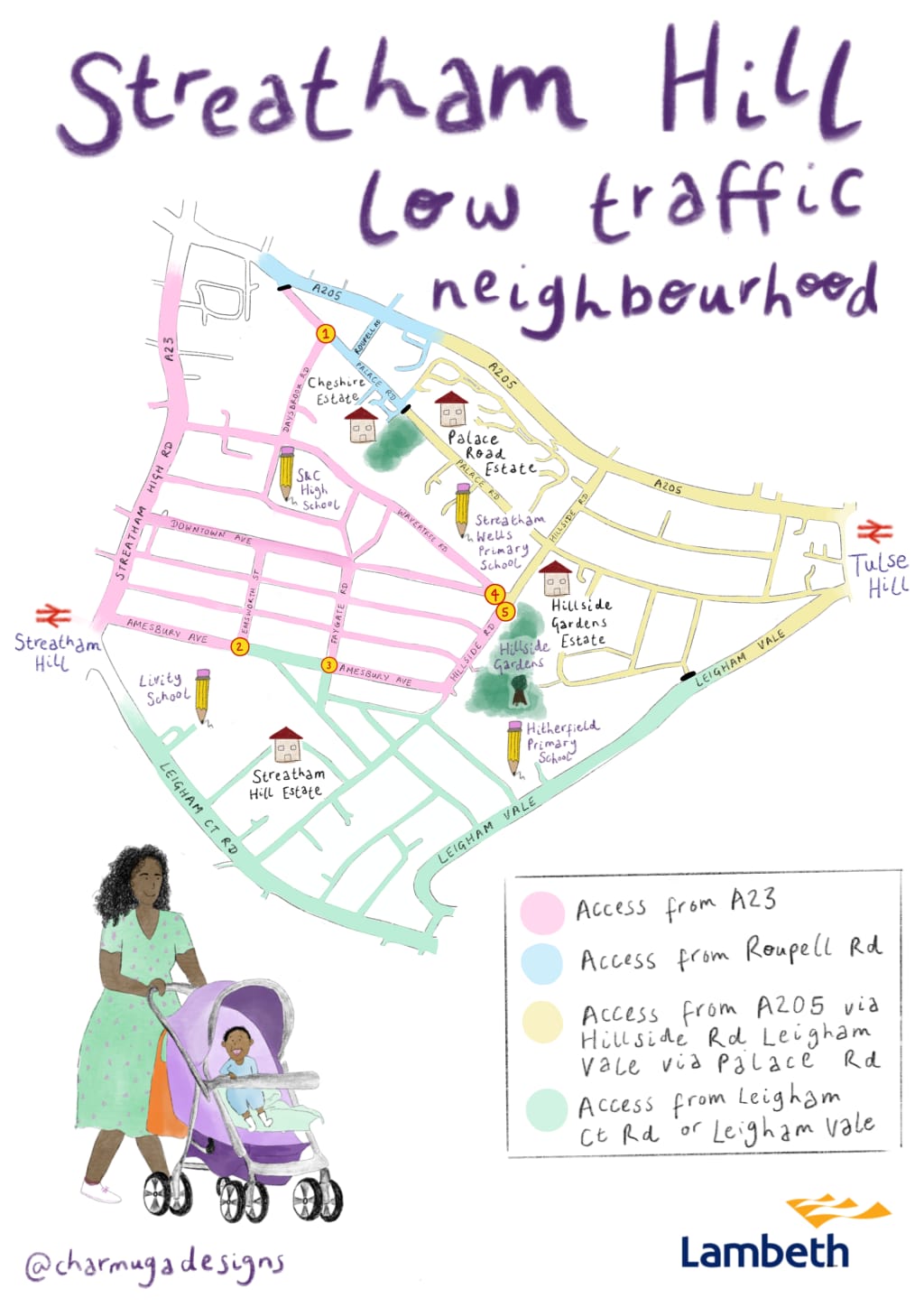 Look Back at - - Streatham Hill LTN Map