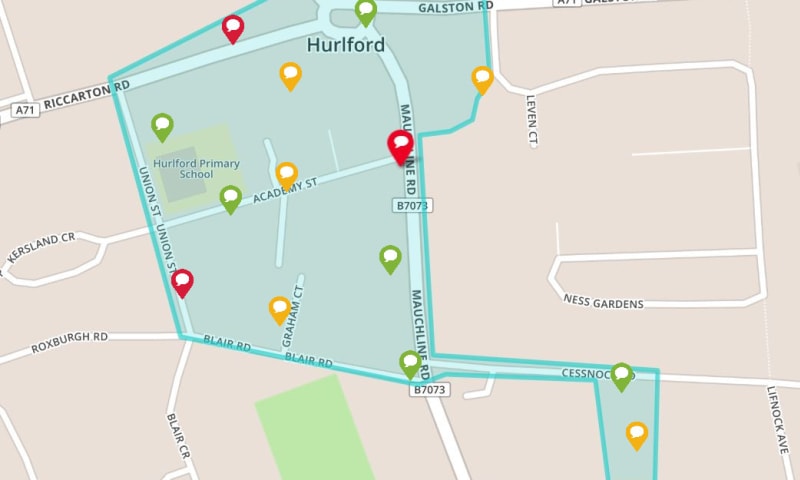 Hurlford Map (Streets for All) | Commonplace