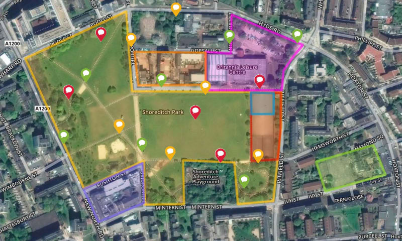 Shoreditch Park Map | Commonplace