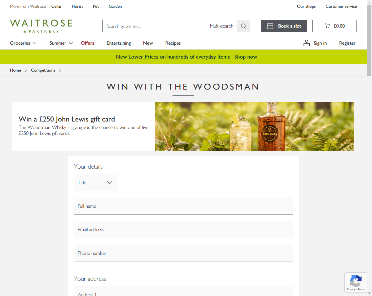 Waitrose Competitions | Competitions Time