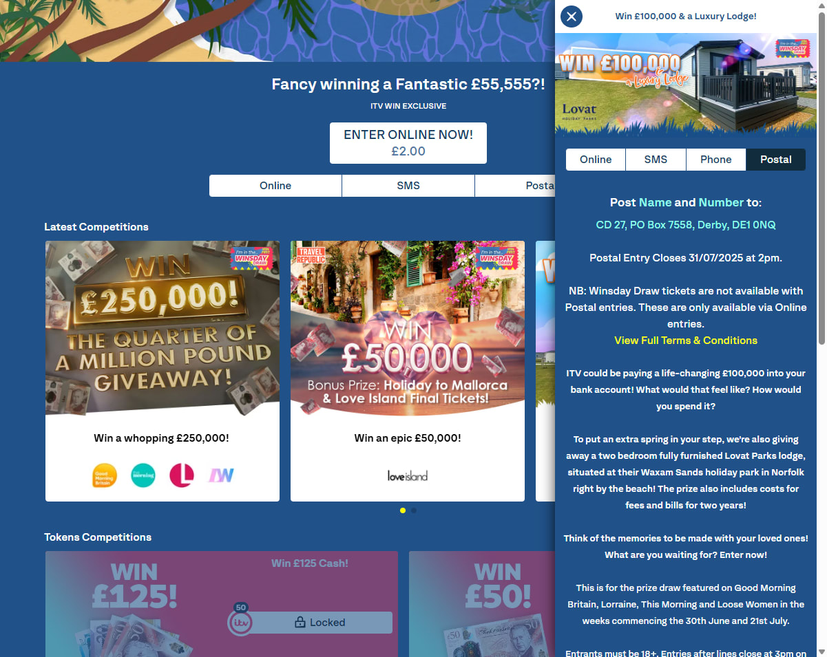 TV Competitions: ITV.com & Channel 5 | Competitions Time