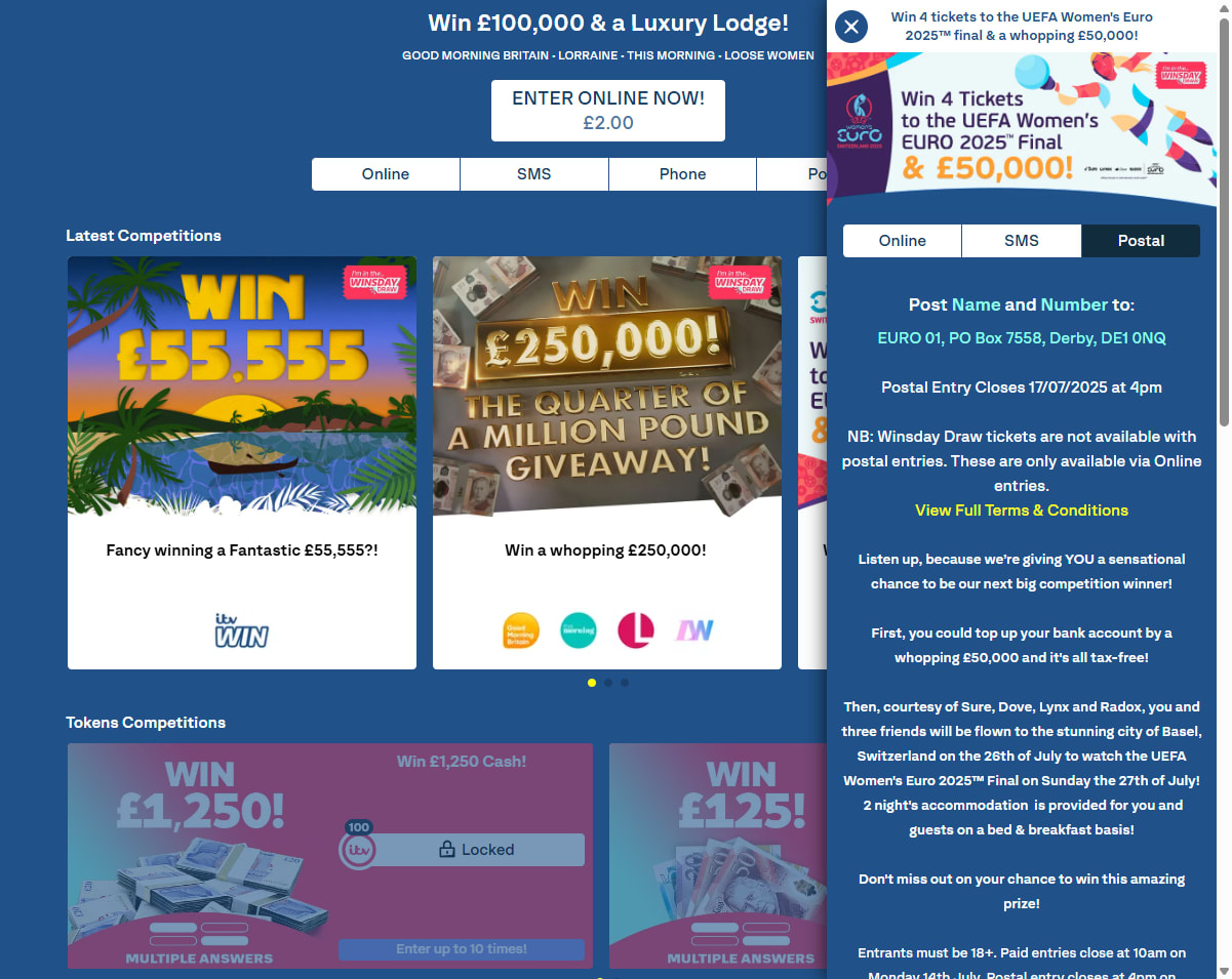 TV Competitions: ITV.com & Channel 5 | Competitions Time