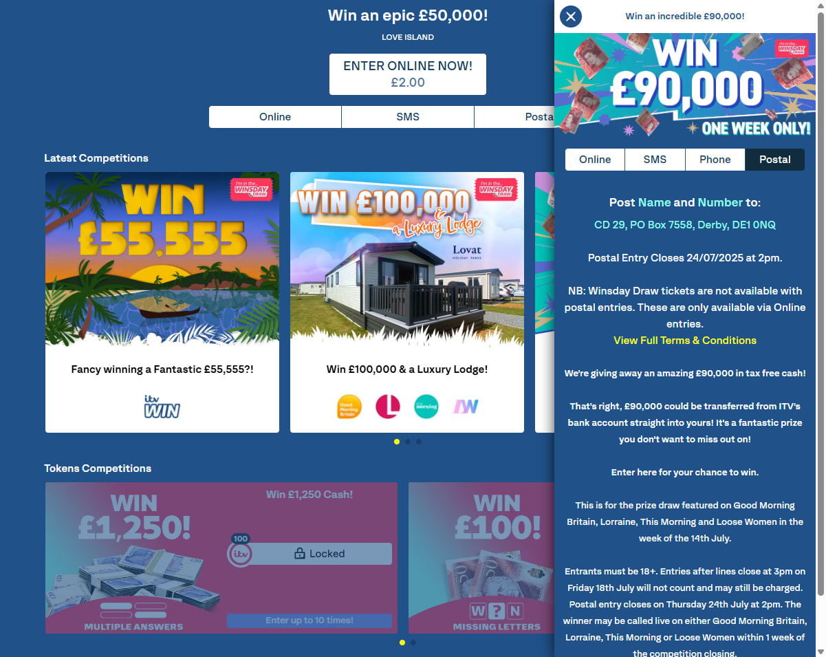 TV Competitions: ITV.com & Channel 5 | Competitions Time