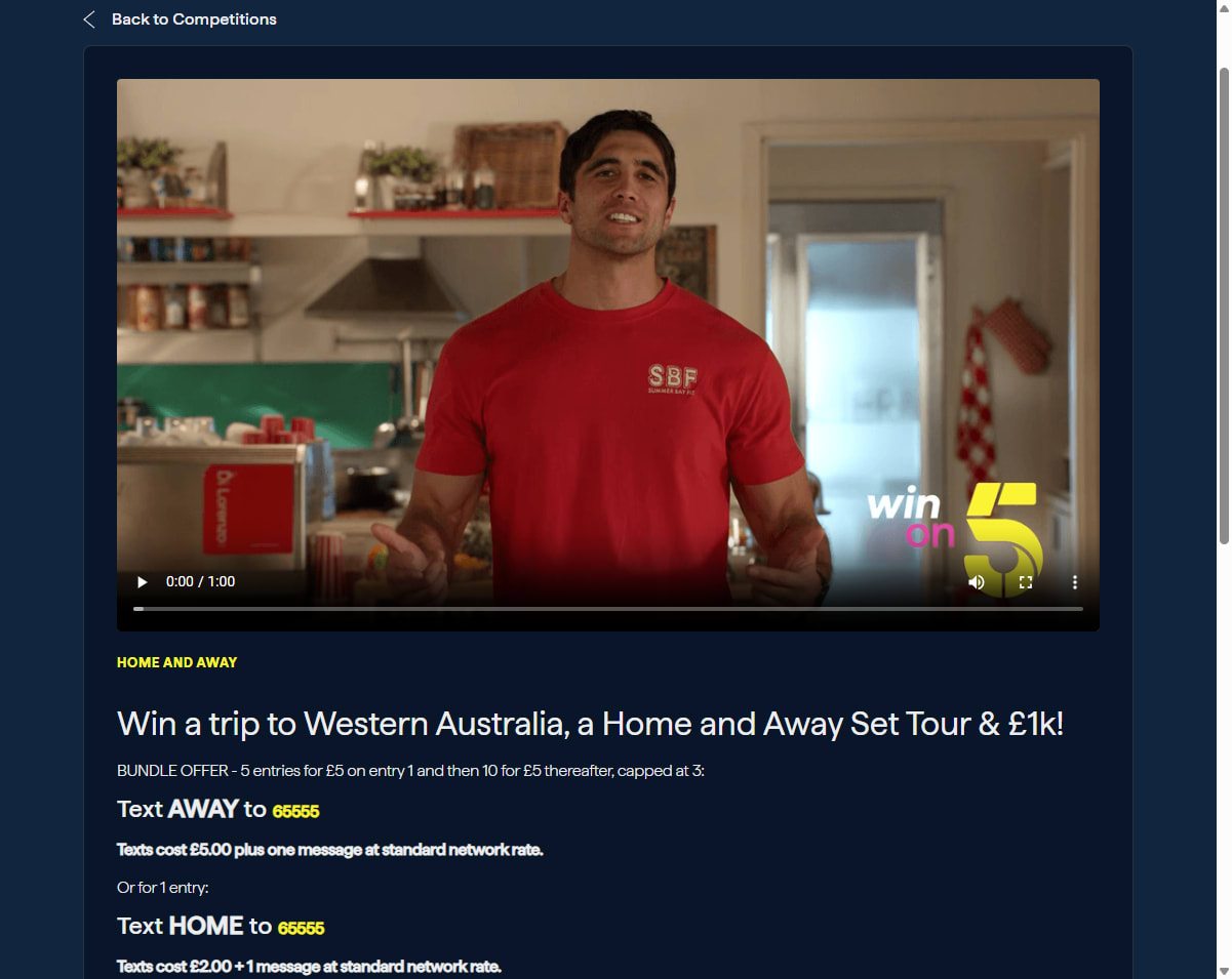 TV Competitions: ITV.com & Channel 5 | Competitions Time