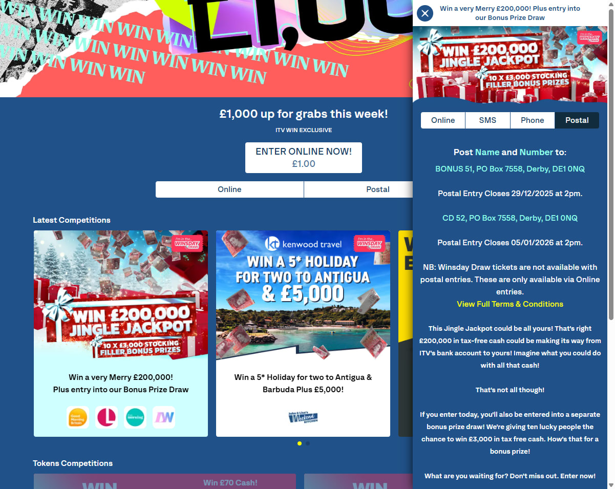 TV Competitions: ITV.com & Channel 5 | Competitions Time