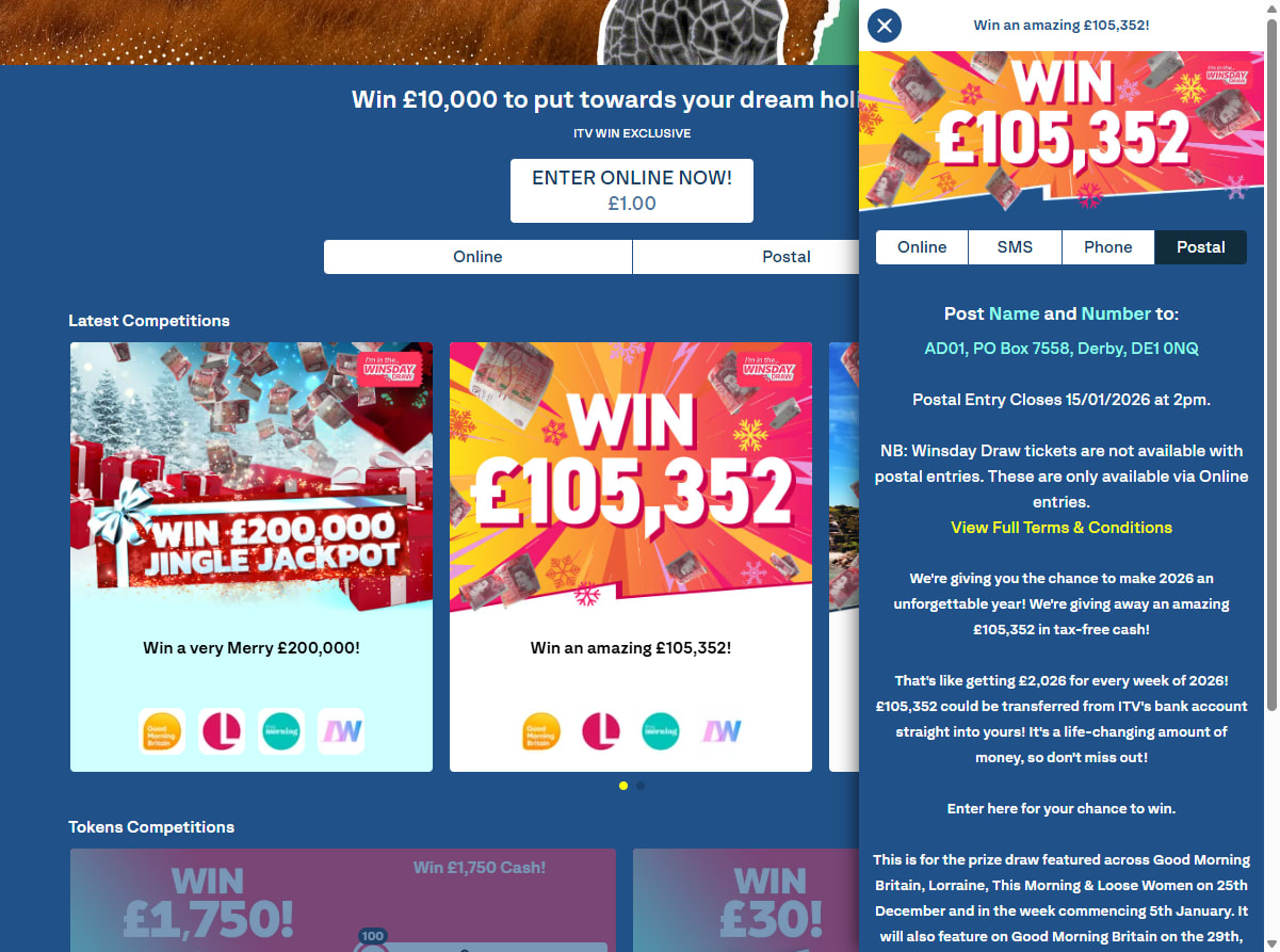 TV Competitions: ITV.com & Channel 5 | Competitions Time
