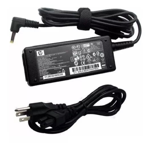 CABLE PARA PORTATIL CONECTOR HP MINI PUNTA AMARILLA FINA | Compumars