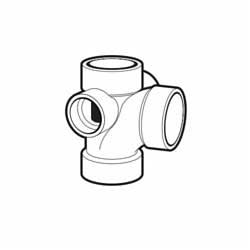 Consolidated Supply Co. | 3"X3"X3"X2"X2" ABS DWV SAN TEE WITH DBL SIDE ...