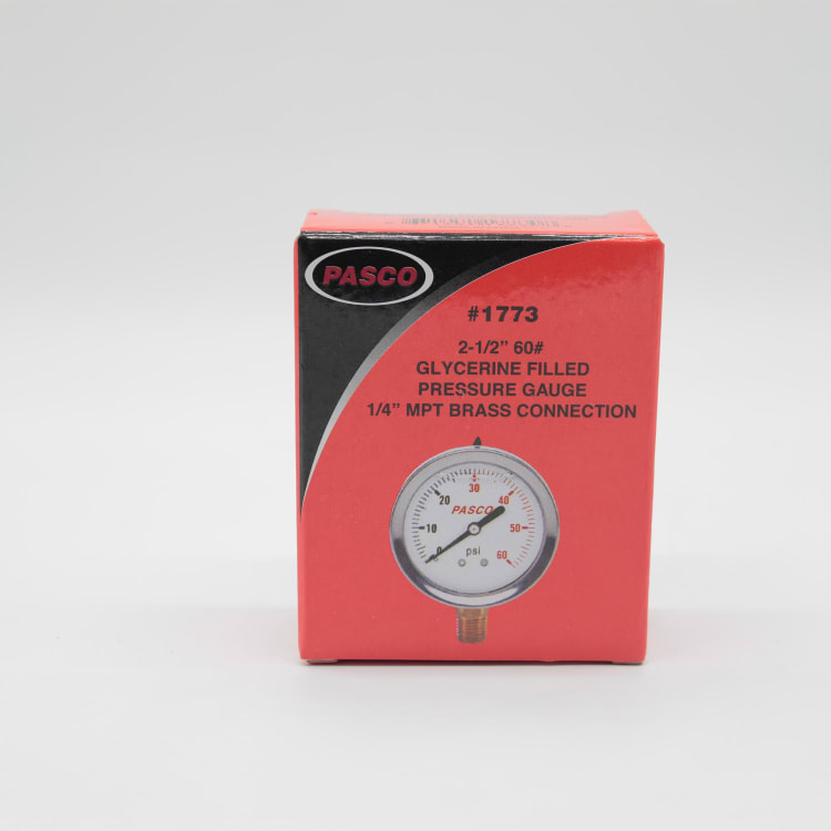 Consolidated Supply Co. | PASCO 1773 Pressure Gauge, 0 to 60 psi, 1/4 ...