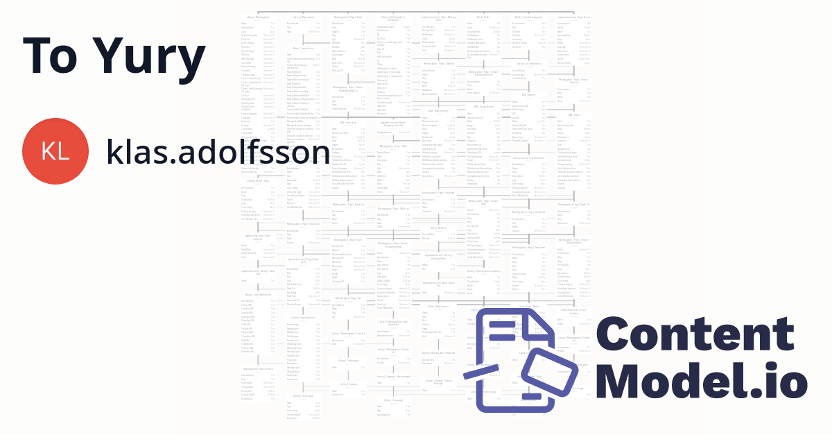 To Yury by klas.adolfsson - ContentModel.io
