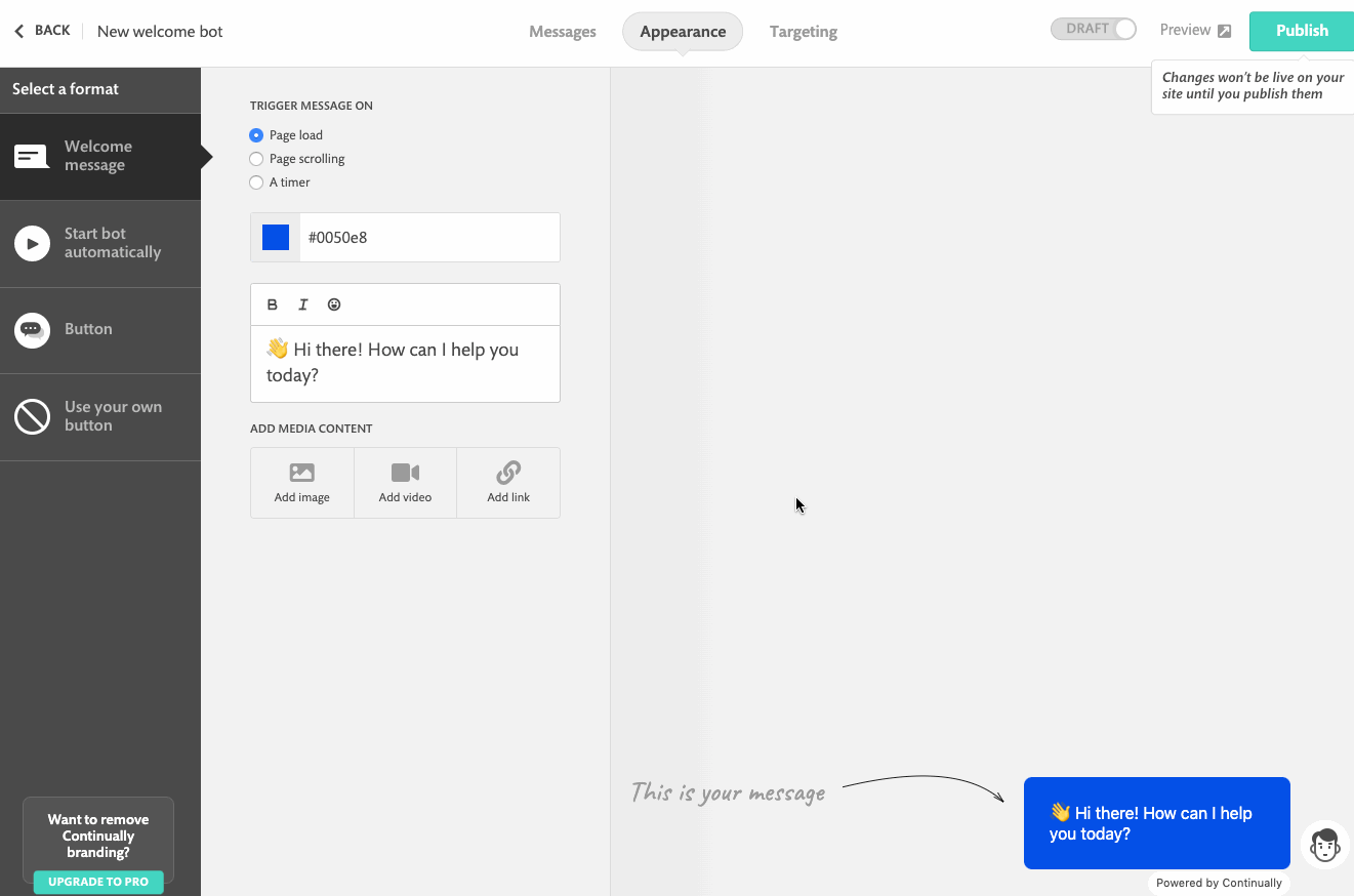 02 - Getting started - Customising the appearance - Continually Knowledge Base