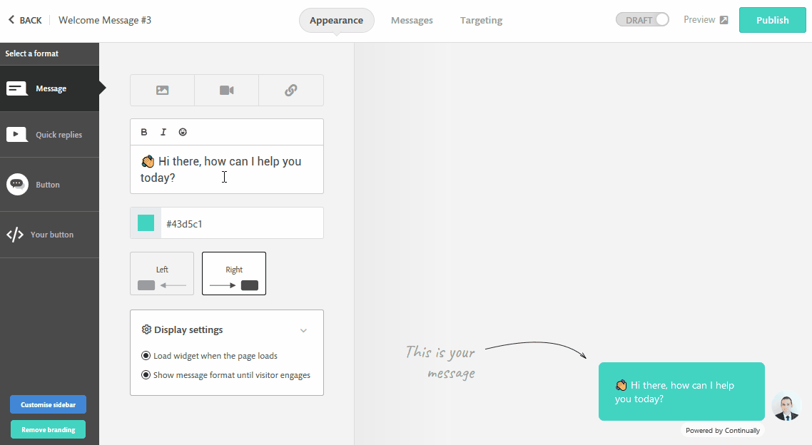 Changing the appearance of your button - Continually Knowledge Base