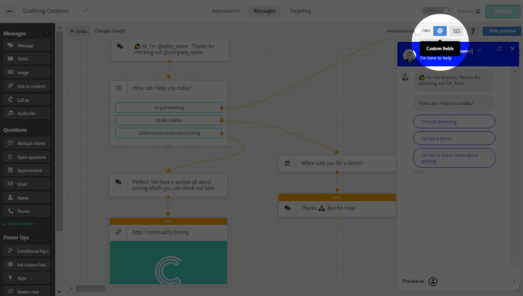 How to use custom fields to make your bots more personal - Continually Knowledge Base