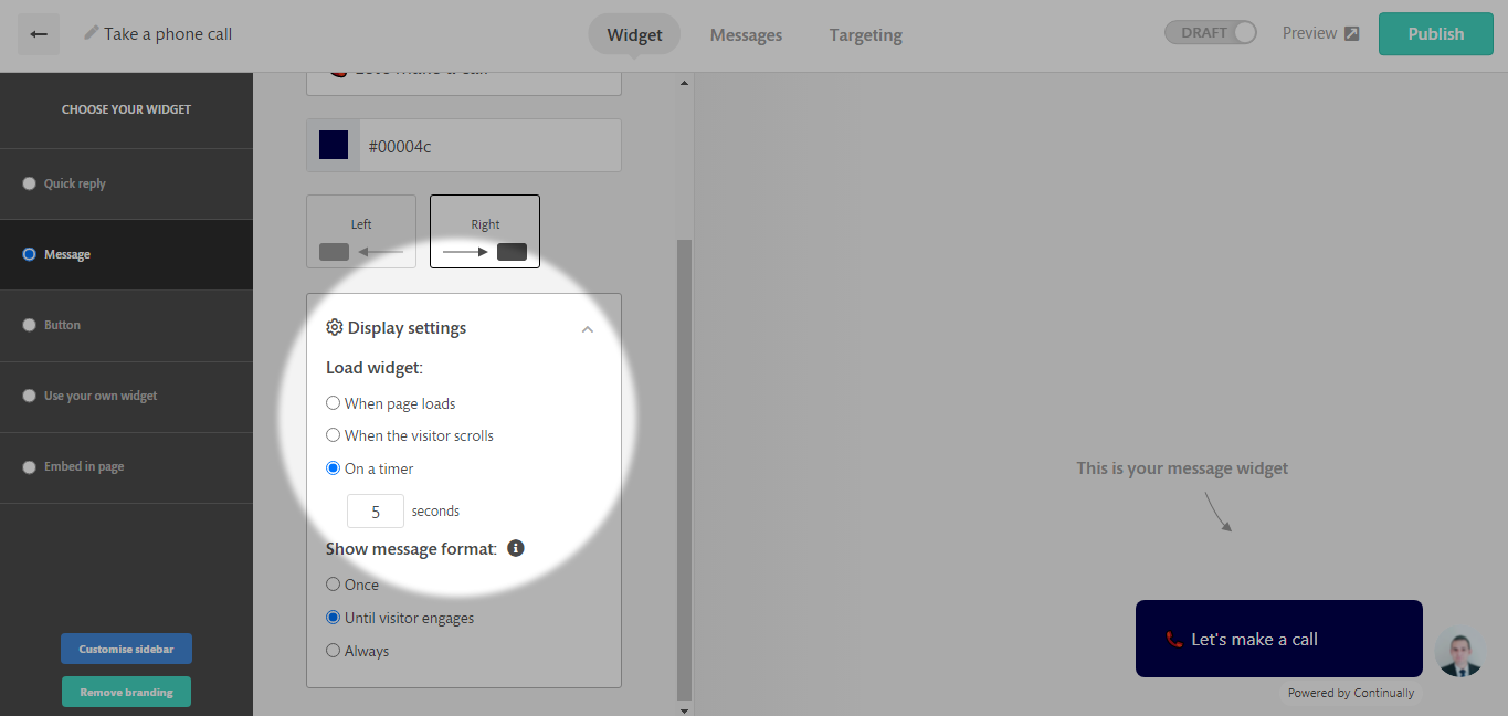 How To Delay When Your Bot Appears On Your Site Continually Knowledge Base