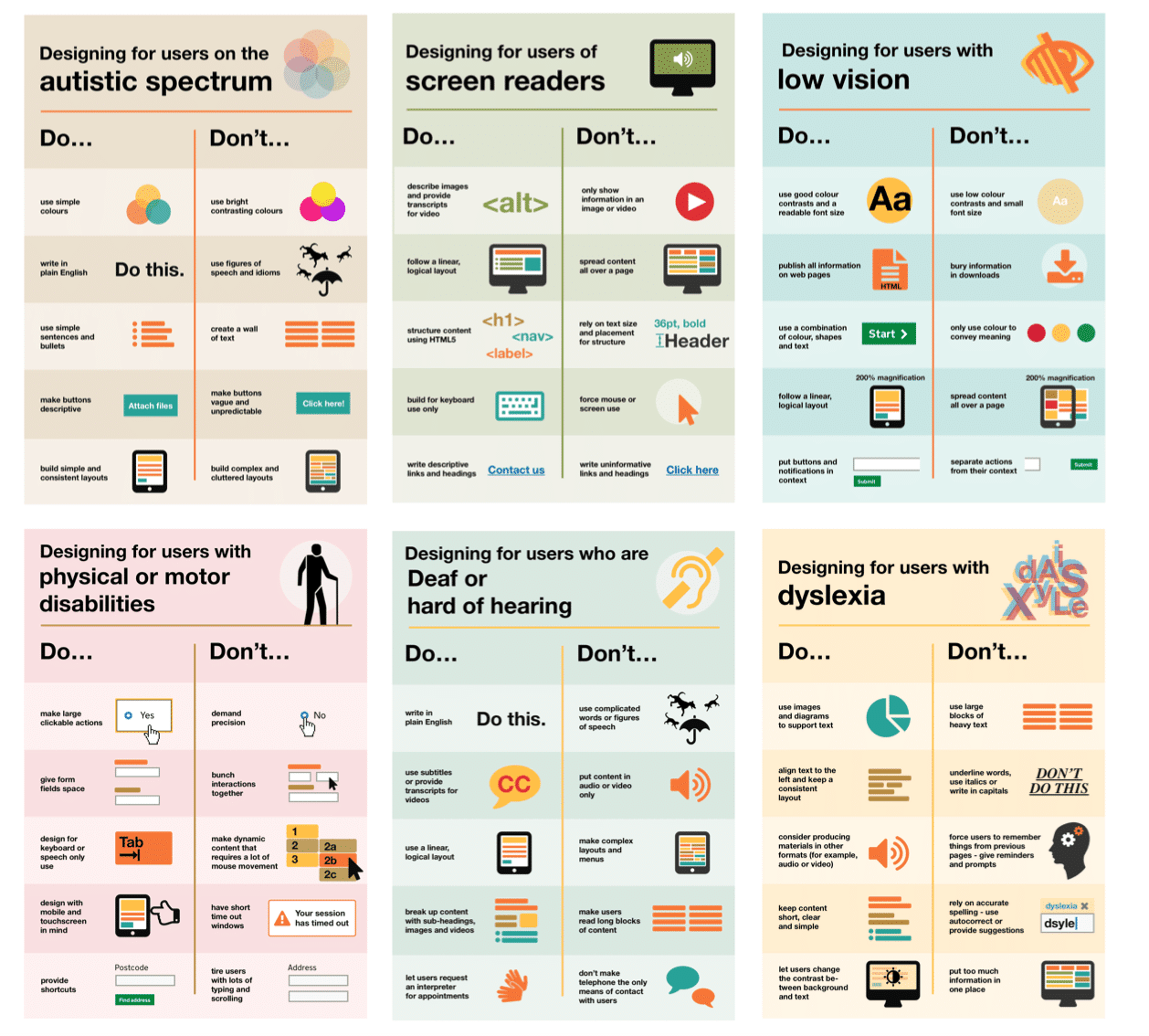 Thumbnail of the infographics about designing for accessibility Thumbnail of the infographics about designing for accessibility
