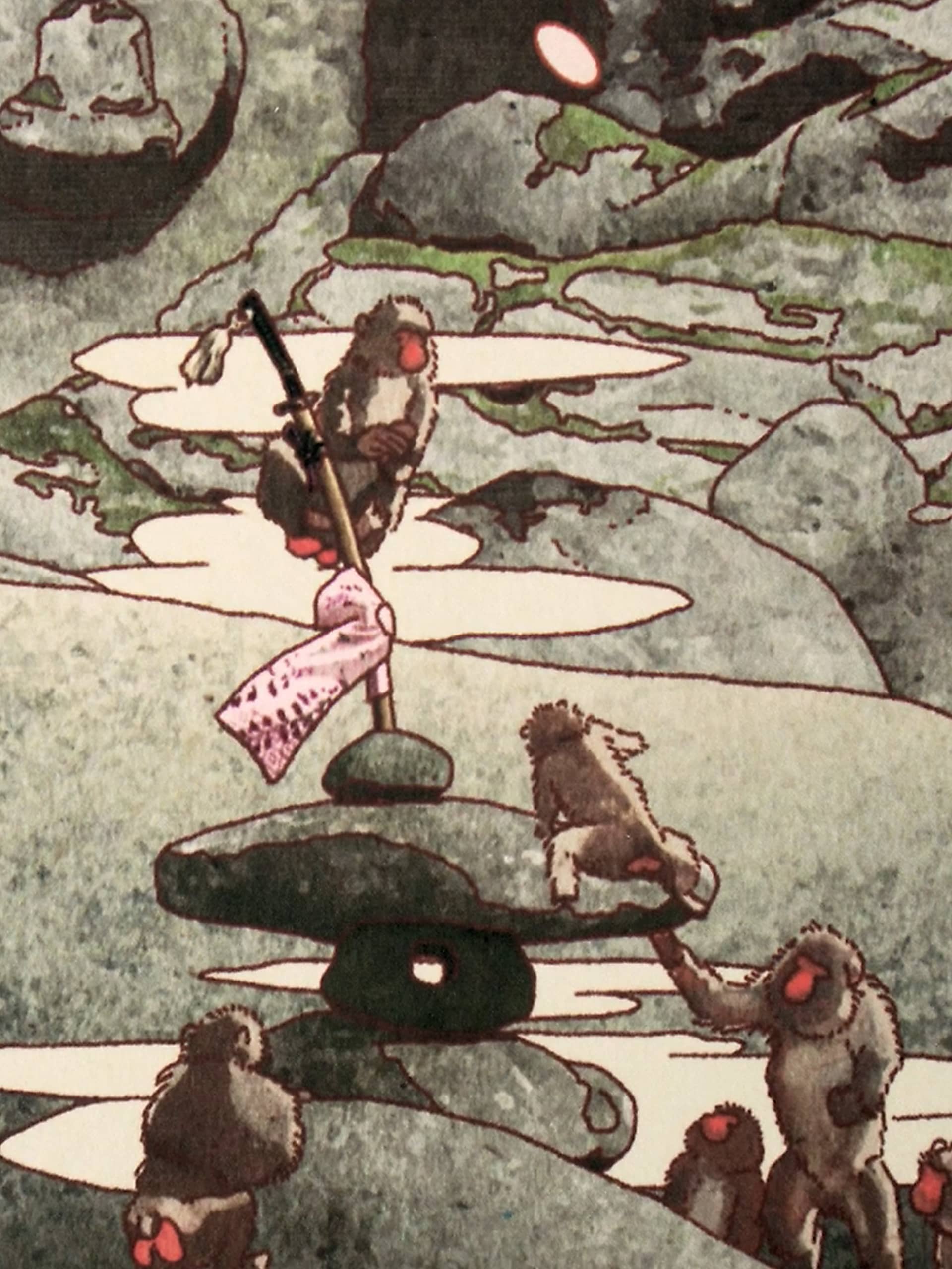 Artwork Monkey Onsen Woodblock | Ghost of Tsushima | Cook and Becker