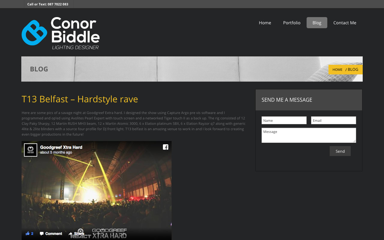 Conor Biddle Lighting Branding & Web Design - Sean Smyth