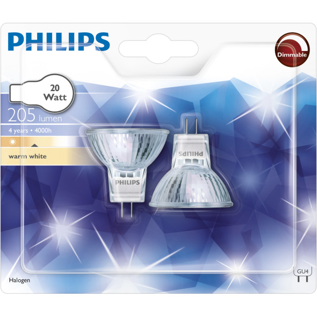 Halogen Spot 20W 2-Pack Philips, 1st | Nätmat