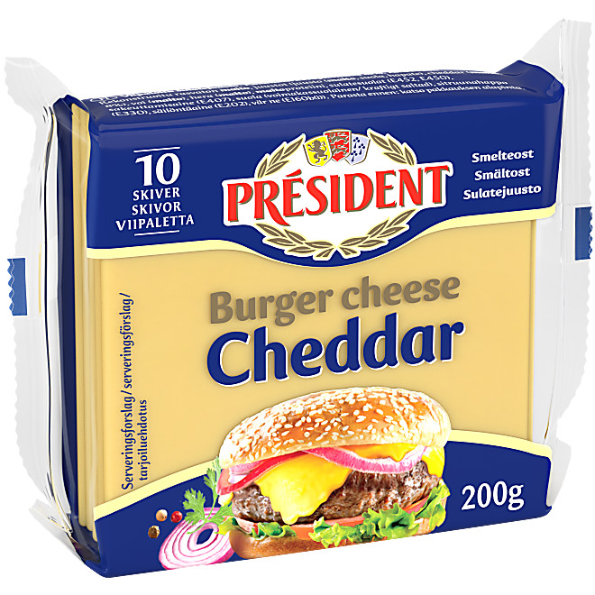Hamburgerost Cheddar - Président - Coop