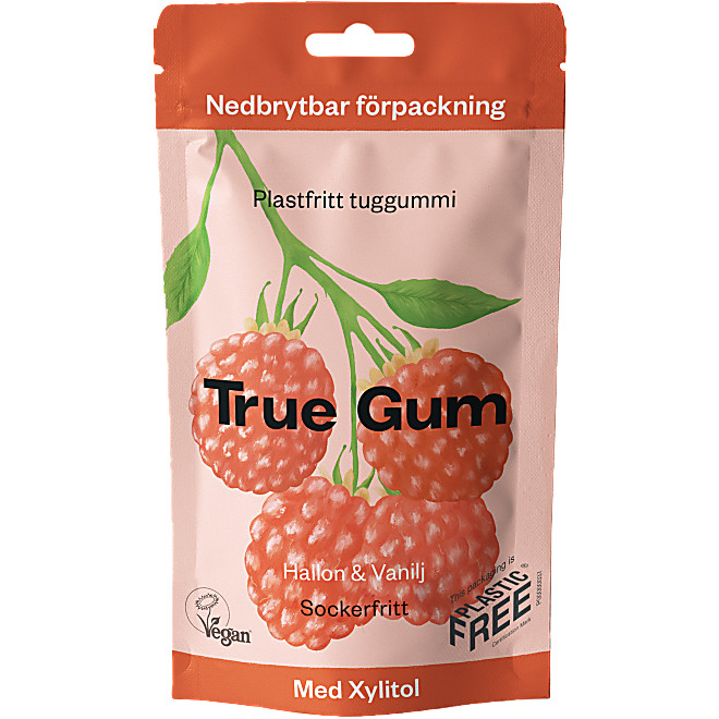 Tuggummi Hallon & vanilj - True Gum - Coop