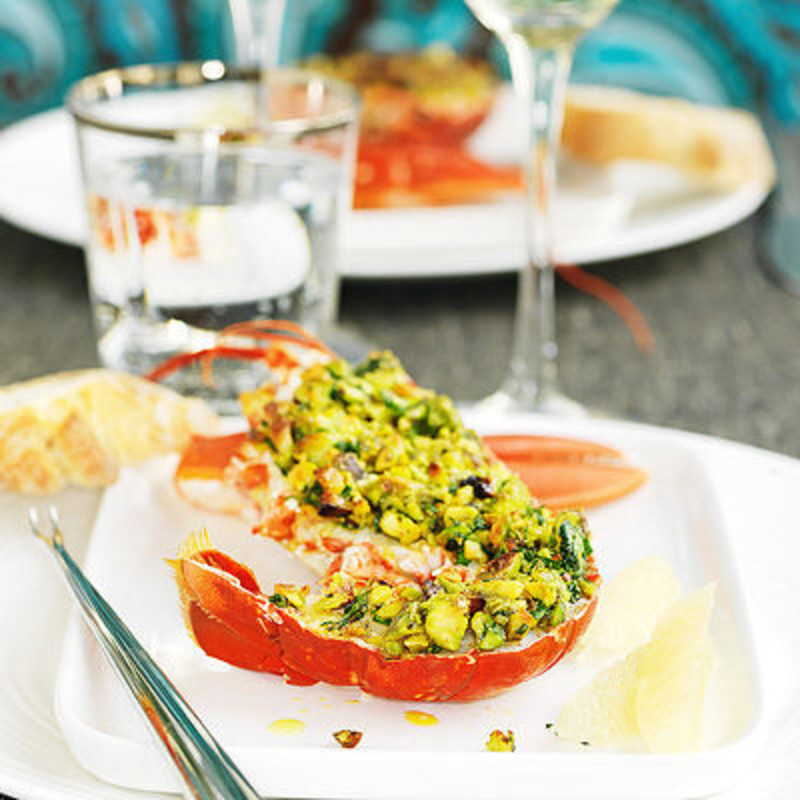 Gratinerad hummer med pistagenötter | Recept - Coop