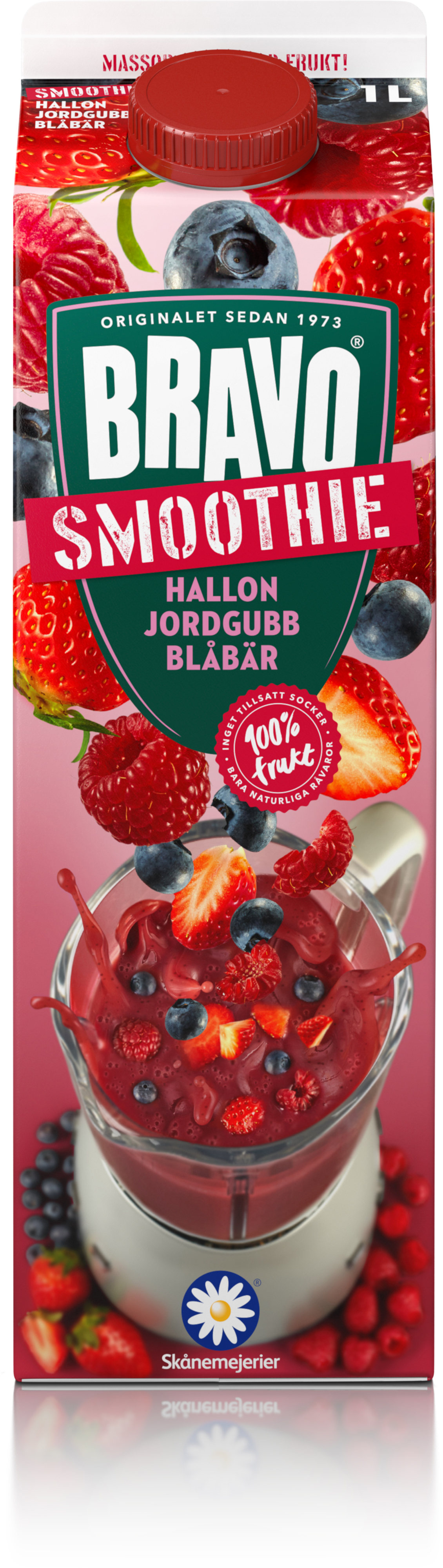 Smoothie Hallon, Jordgubb & Blåbär - Bravo - Coop