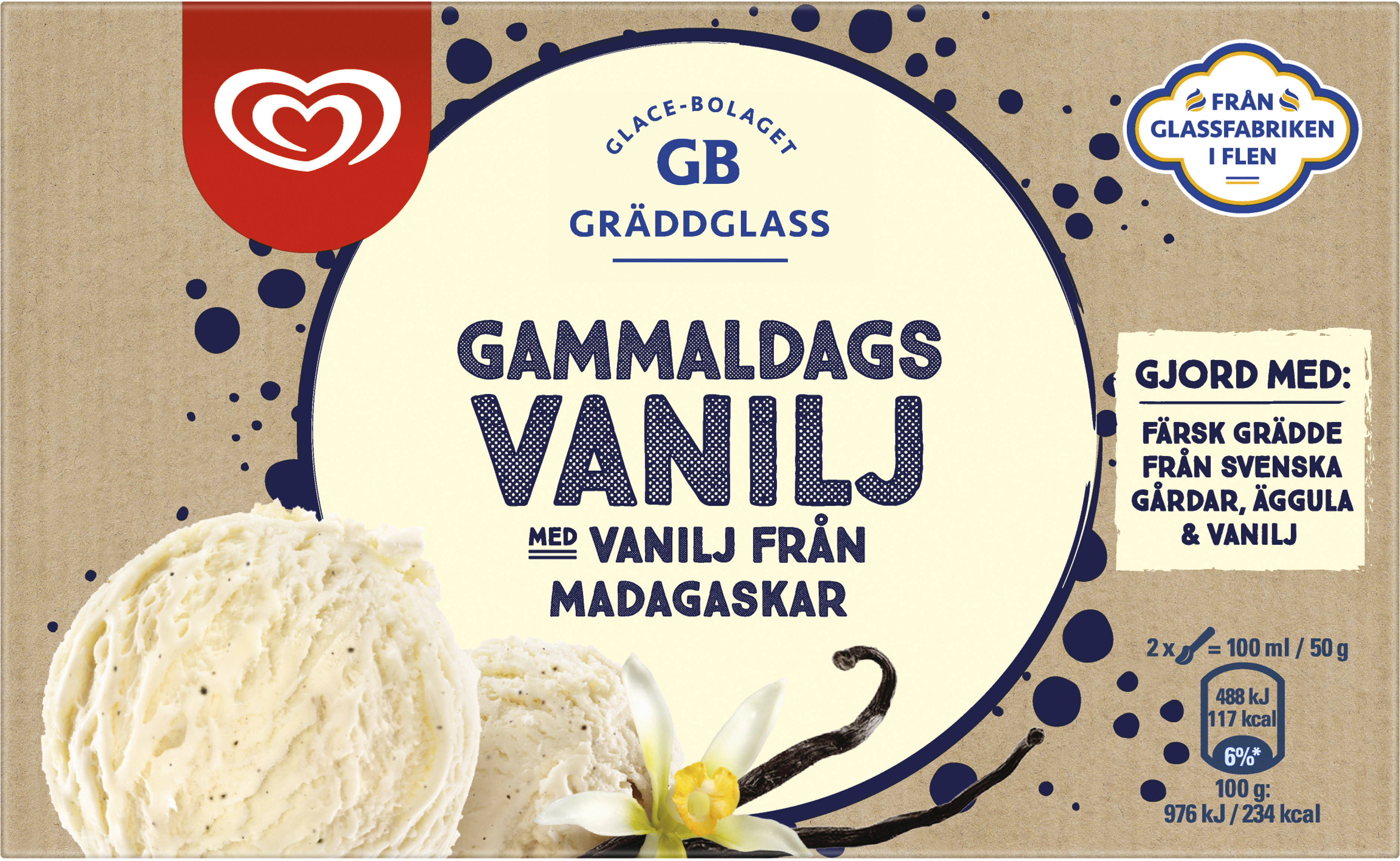 Gammaldags Gräddglass Vanilj Gb Gräddglass Coop